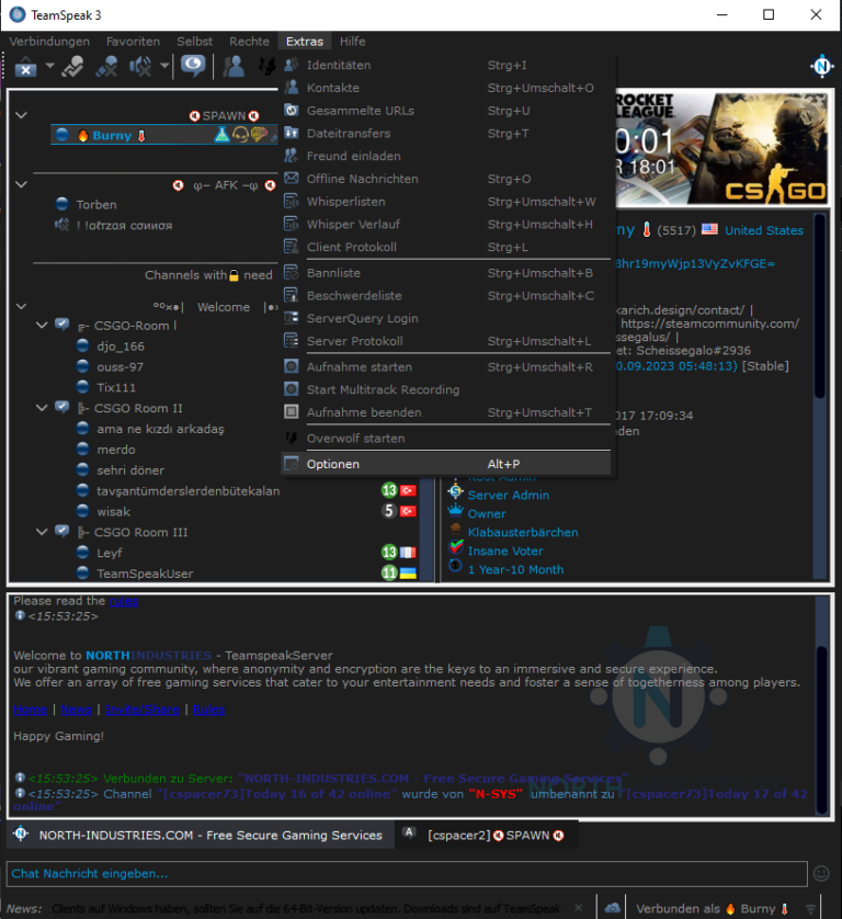 North Industries – TeamSpeak 3 Dark Theme - North Industries - Gaming Community